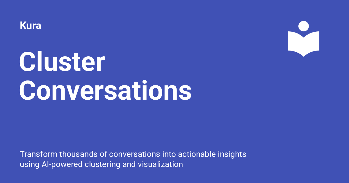 Clustering Conversations: Discovering User Query Patterns - Kura